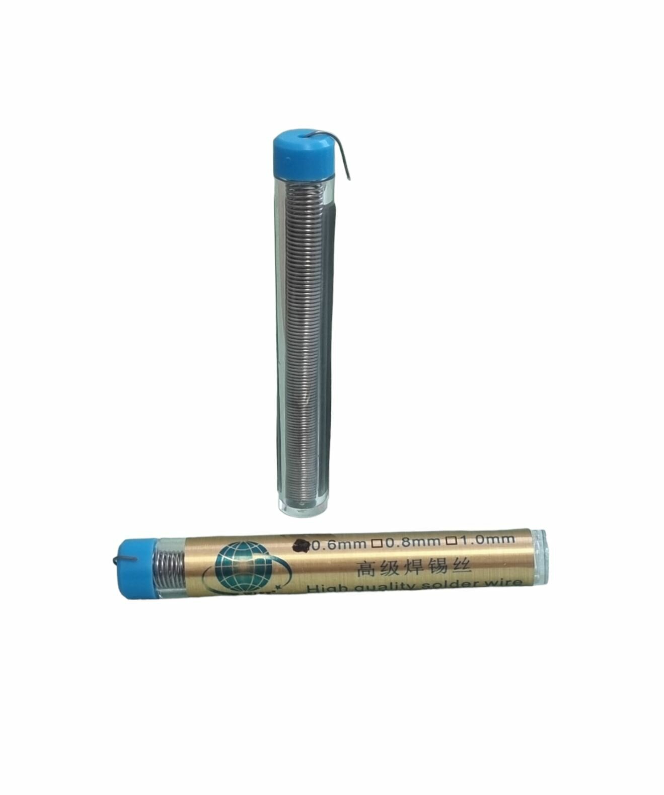 Припой с флюсом в колбе, диаметр 0.6 мм