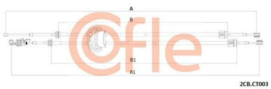 922CBCT003 COFLE Трос КПП CITROEN C4 04- PEUGEOT 307 04-