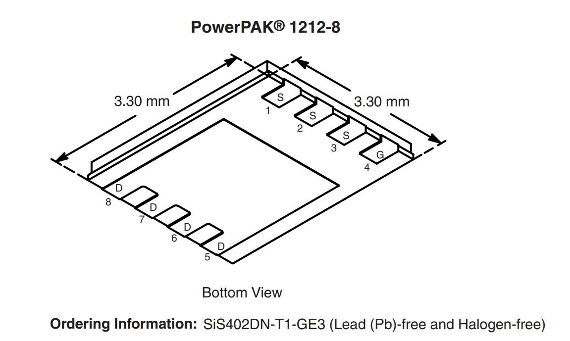 Микросхема SIS402DN N-Channel MOSFET 30V 35A 1212-8