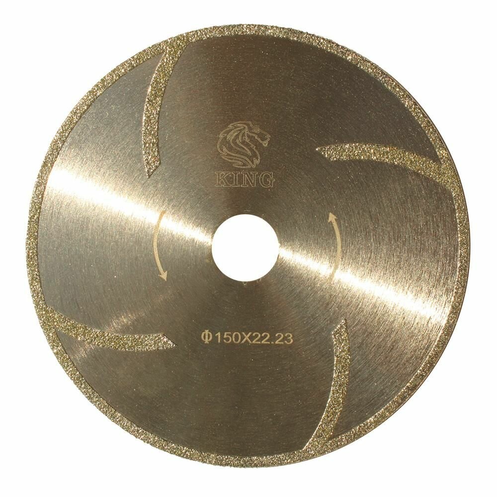 Диск отрезной гальванический (4 линии) KING 150/22.23 мм