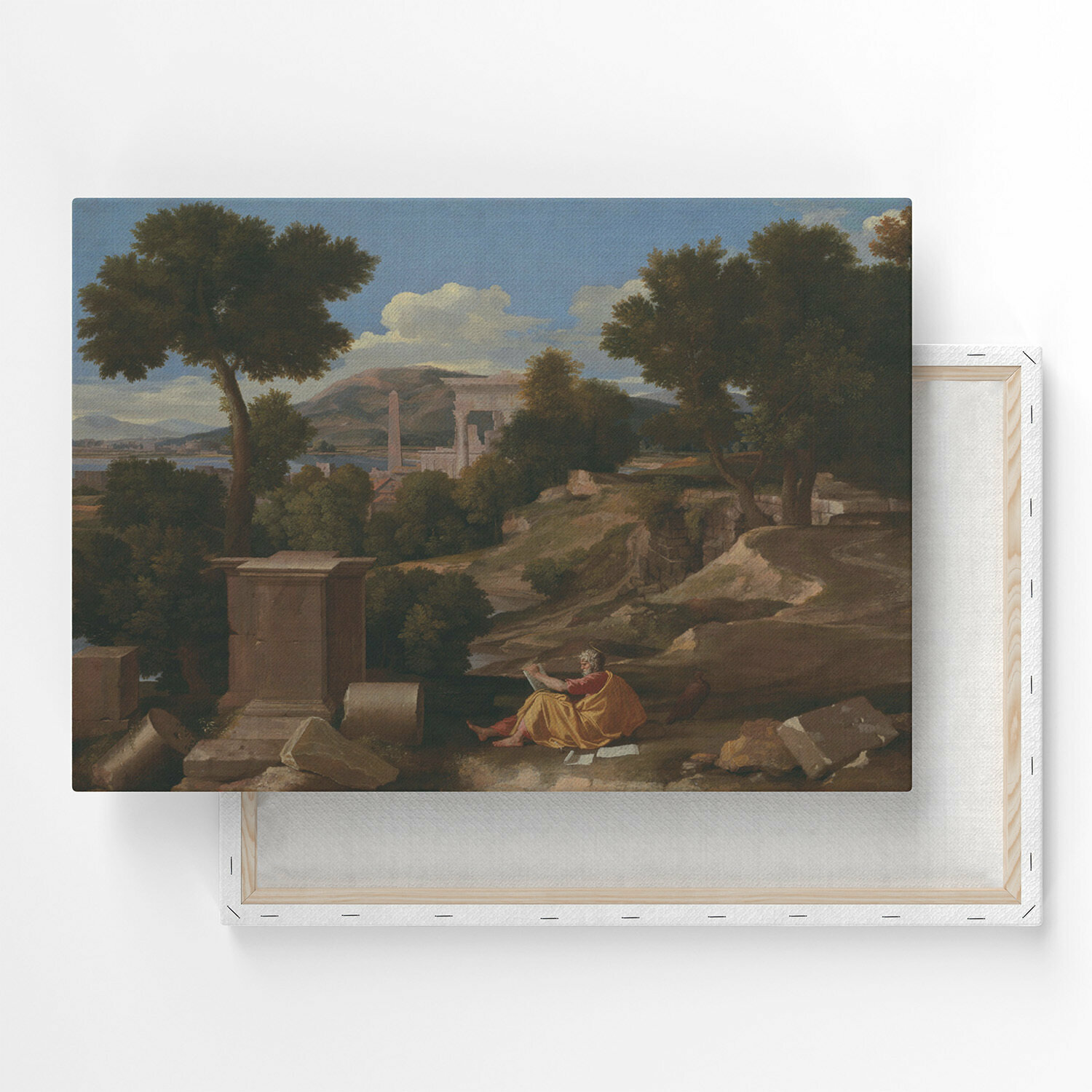Картина на холсте, репродукция / Никола Пуссен - Landscape with Saint / Размер 60 x 80 см