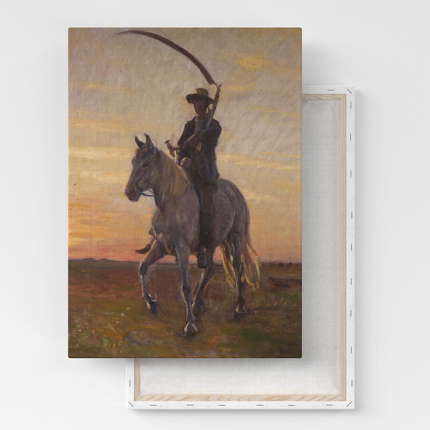 Картина на холсте, репродукция / Микаэль Анкер - Young harvester riding home / Размер 60 x 80 см