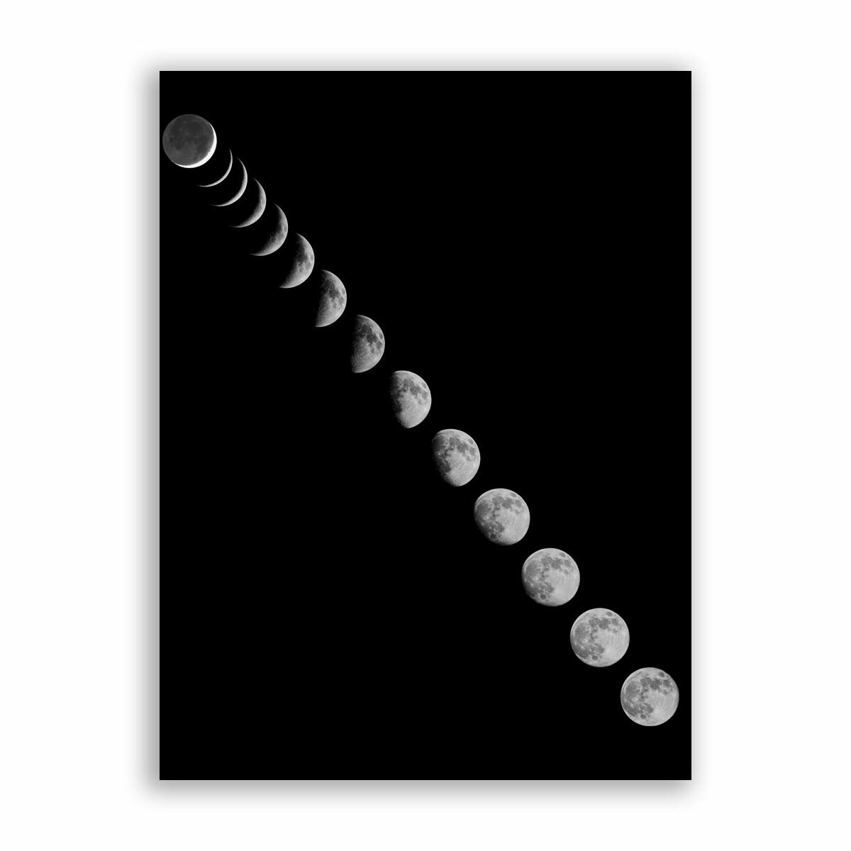 Постер, плакат на бумаге / Moon / Луна / Размер 30 x 40 см