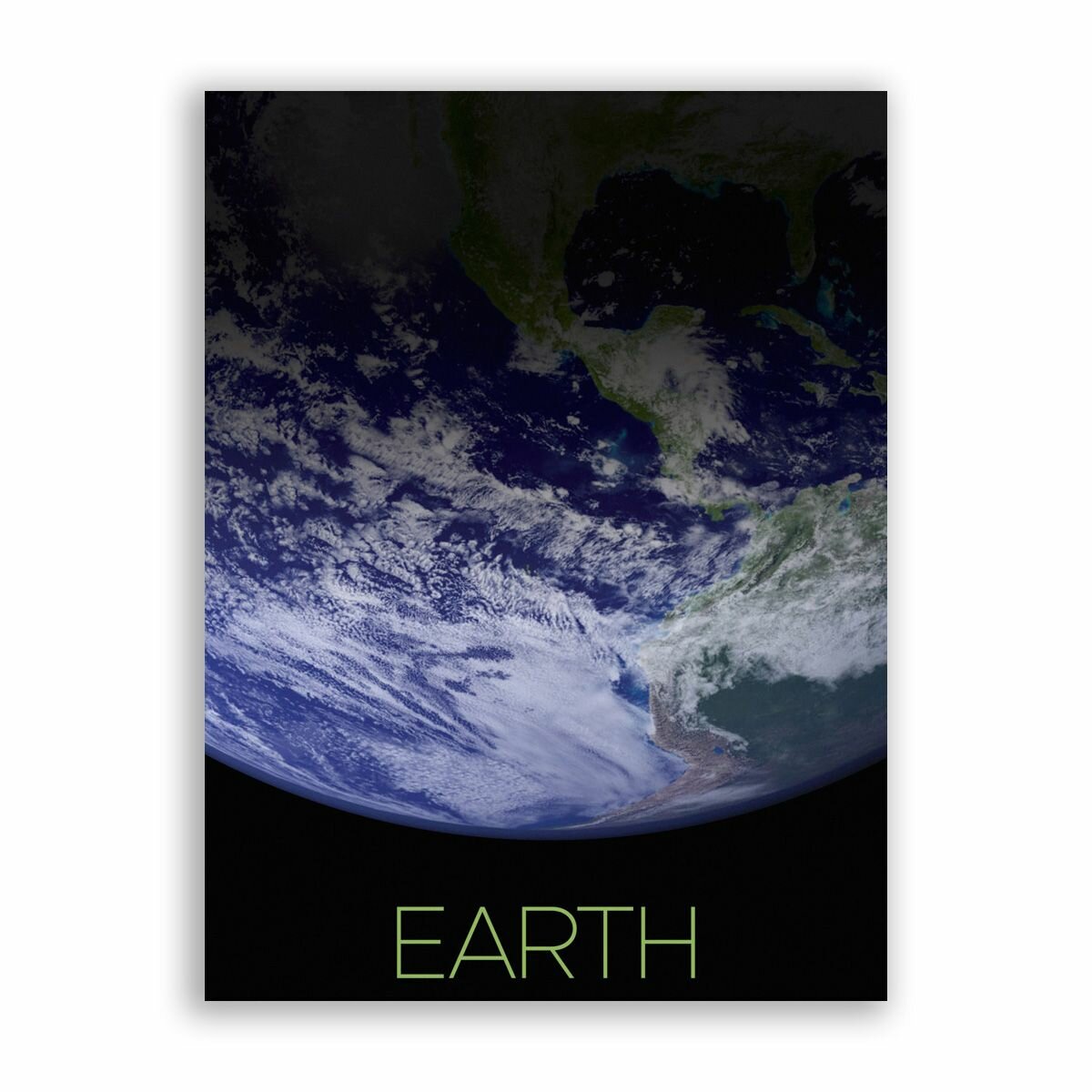 Постер, плакат на бумаге / NASA (Коллекция Постеров) - Earth / Земля / Размер 80 x 106 см