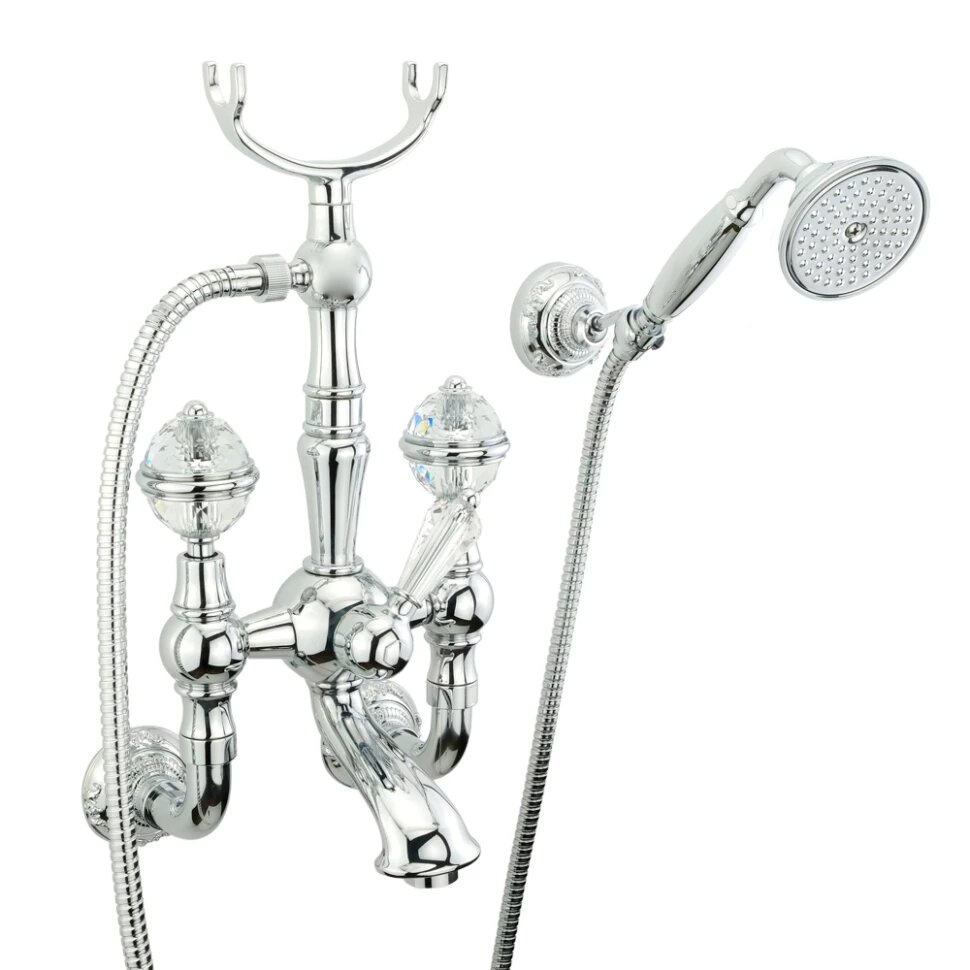Смеситель для ванны Migliore Cristalia Swarovski ML. CRS-3702. CR