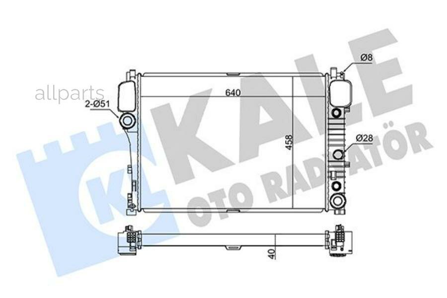 KALE 345970 Радиатор охлаждения для а/м Mercedes-Benz S (W221) (05-) паяный