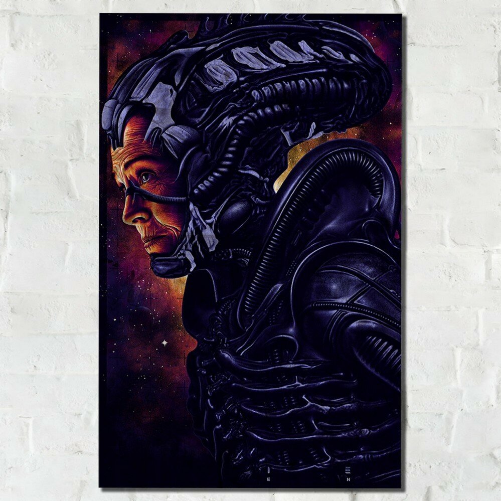 Картина интерьерная на рельефной доске фильм Чужой (Alien, Эллен Рипли) - 13531 В