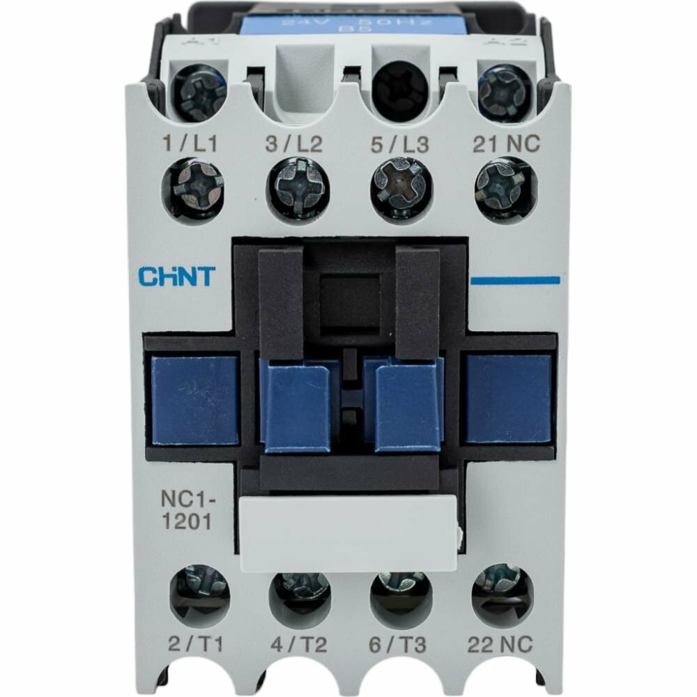 Контактор CHINT NC1-1201 12А 24В/АС3 1НЗ 50Гц (R) 221134 модульный тип пластиковый корпус нереверсивное исполнение