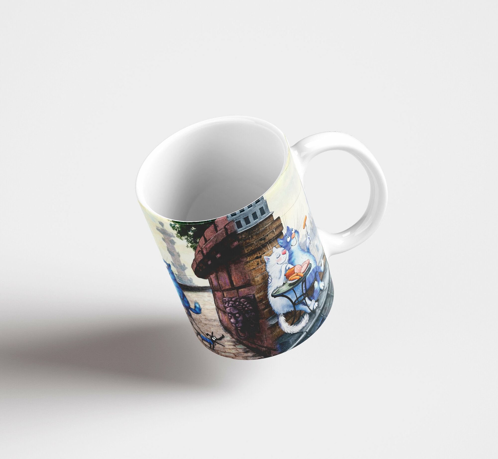 Кружка Медный Всадник "Набережная Кошарики"300мл, с ручкой