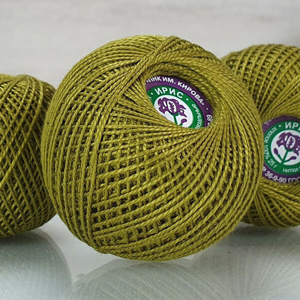 Пряжа ПНК им. Кирова ирис 25 5302 олива (6 мотков)