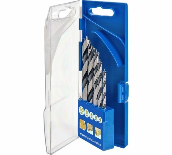 Набор сверл по дереву 3-10мм (ПРАКТИКА) /8пр арт. 640-360/