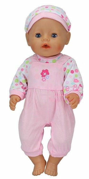 Одежда для кукол 39-43 см. Комплект одежды (комбинезон и шапочка)