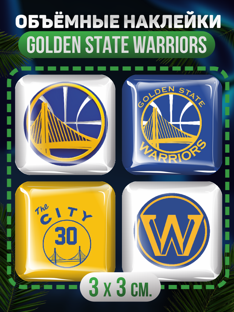 3D стикеры на телефон наклейки Golden State Warriors баскетбол