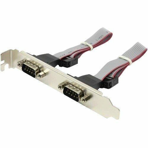 Планка RS232 на 2 COM порта DB9M KS-is KS-421 вывод IDC10F с материнской платы на корпус - 0.3м