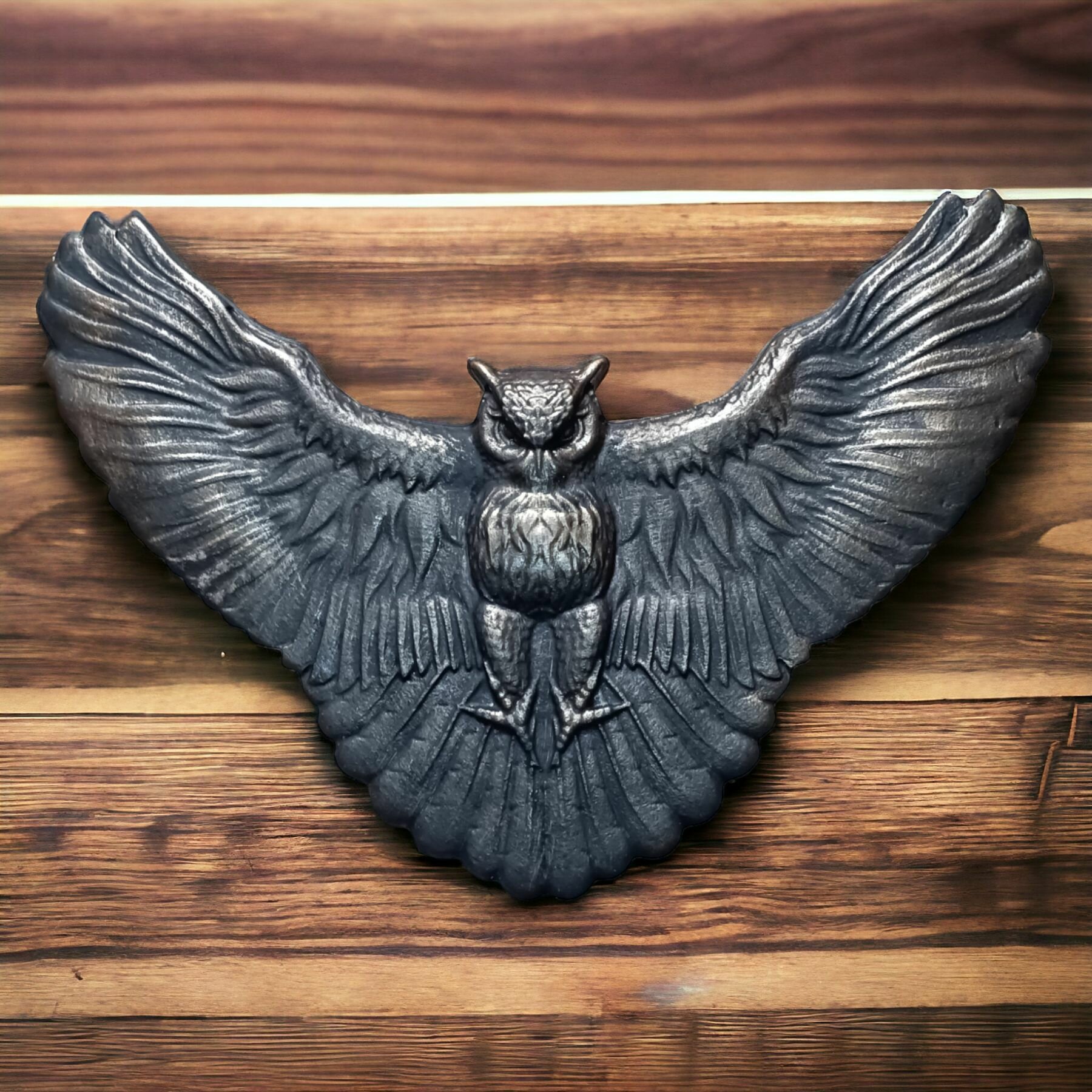 Панель 3D на стену Филин, сова, панно из гипса . Декор для дома, офиса, для интерьера. Оформление пространства и дизайн помещений.