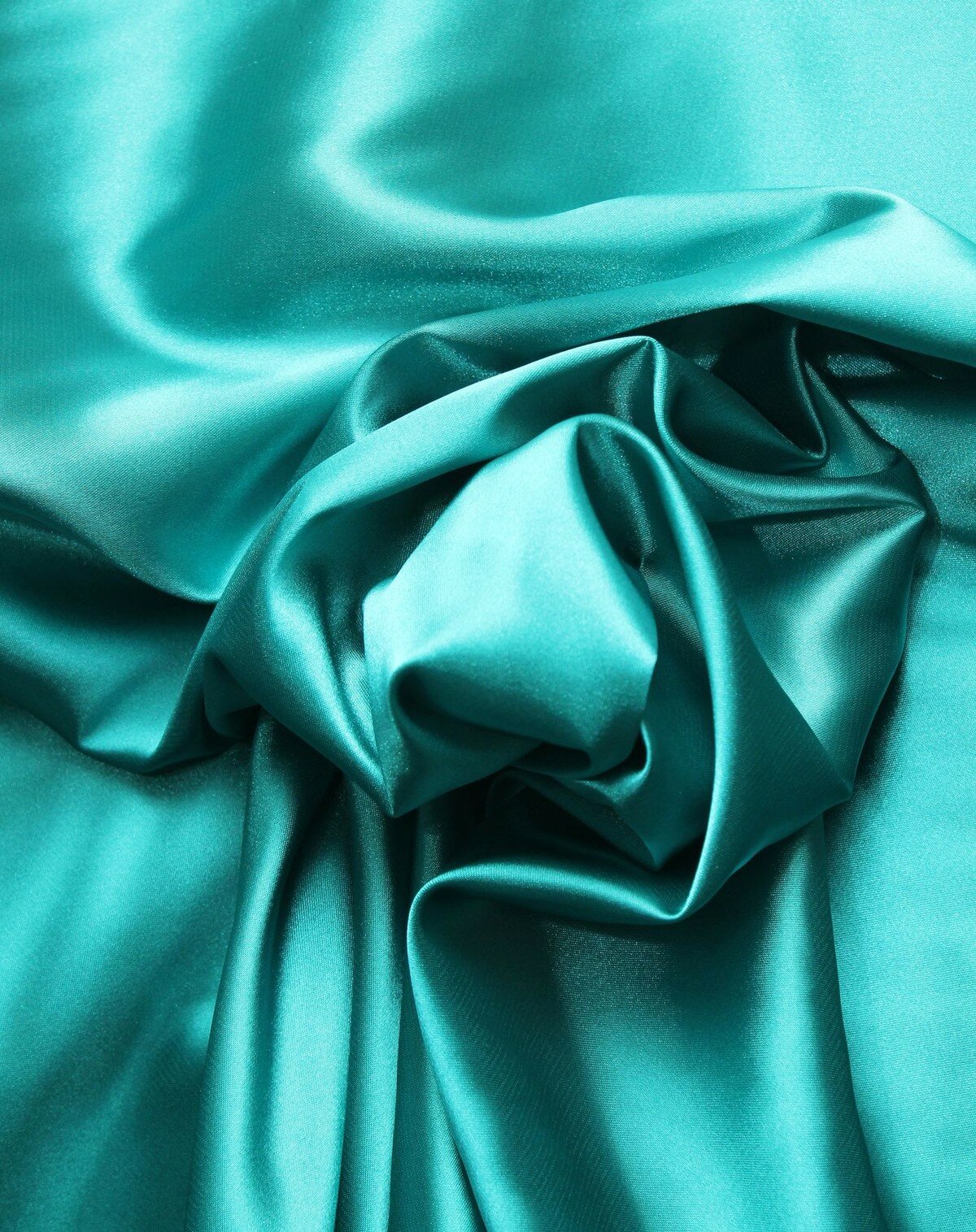 Ткань Атлас-стрейч ярко-бирюзовый, ш145см, 0,5 м