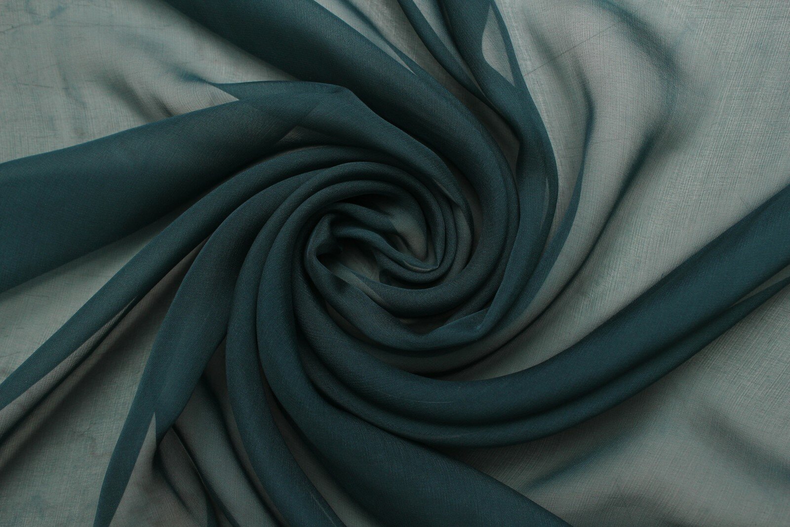 Ткань Шелк-шифон морская волна, ш138см, 0,5 м