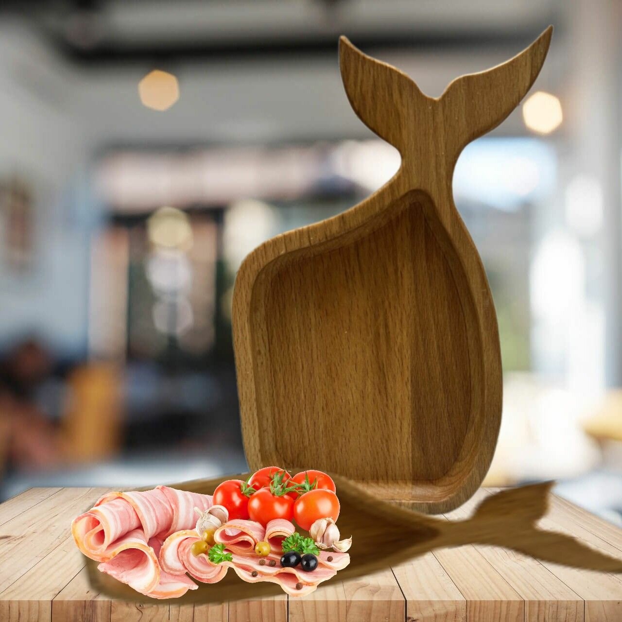 Разделочная доска из бука с выборкой "Китик"