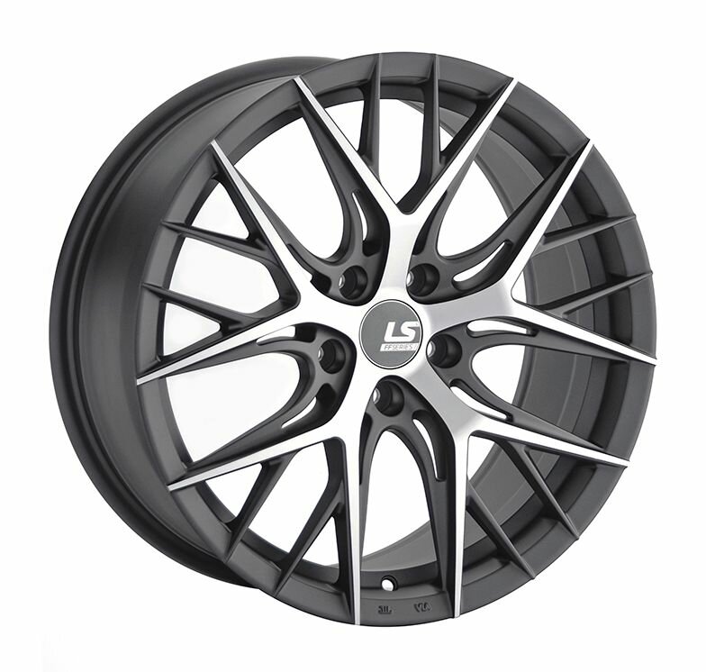 Колесный диск LS Flow Forming LS RC57 18x8" PCD5x114,3 ET30 D60,1 темно-серый матовый с полированными лучами