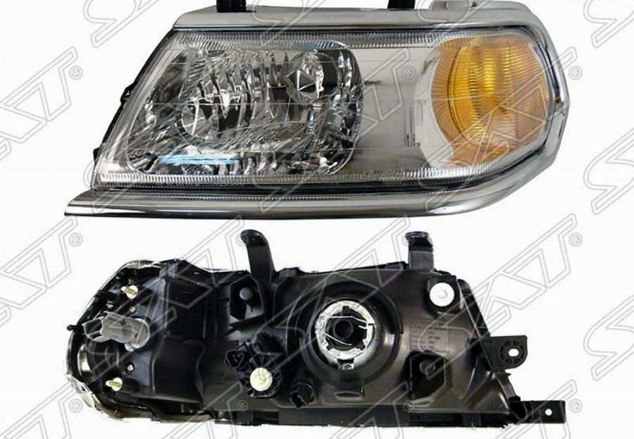Фара Mitsubishi Pajero Sport 04-08 (Слева/ Галоген/ С электрокорректором) Sat арт. ST-114-1121CL
