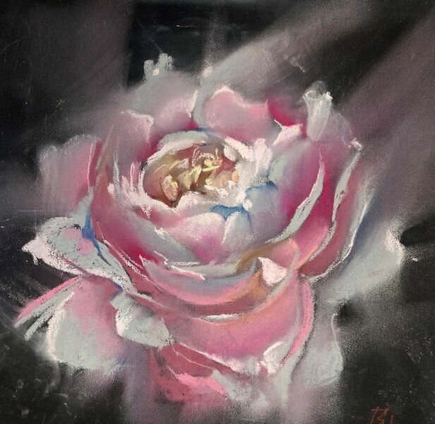 ART-Salon at Oktyabrskaya "Роза" 26х26,5 см; бумага, темпера, пастель; ручная работа