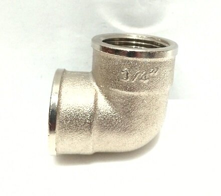 Уголок с внутренней/внутренней резьбой 3/4" никель GF