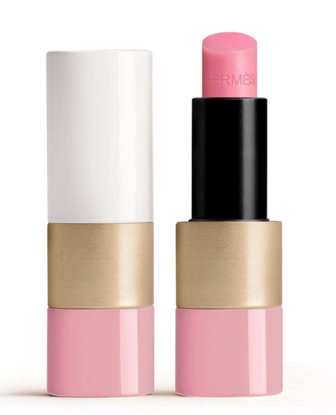 Помада-бальзам HERMÈS Rose Hermès Glossy 3,5г | Сияние, питание, естественный объём |Тон 27 Rose Confetti