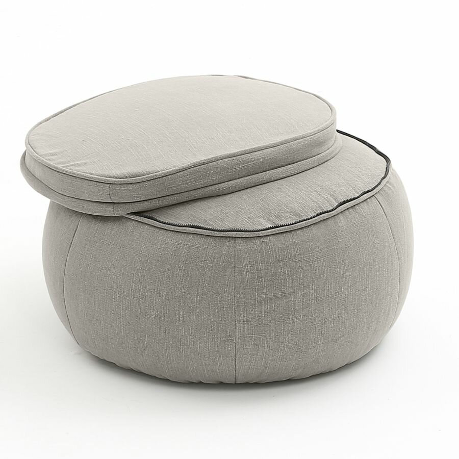 Бескаркасный пуф aLounge - Wing Ottoman - Keystone Grey (шенилл, серый)