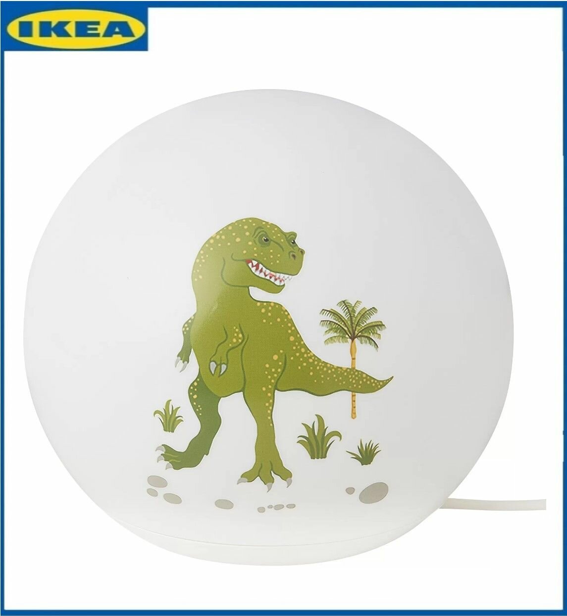 Ночник IKEA ANGARNA, GU5.3, 3 Вт. 18x18x17 см. Светодиодная настольная лампа икеа в виде динозавра.