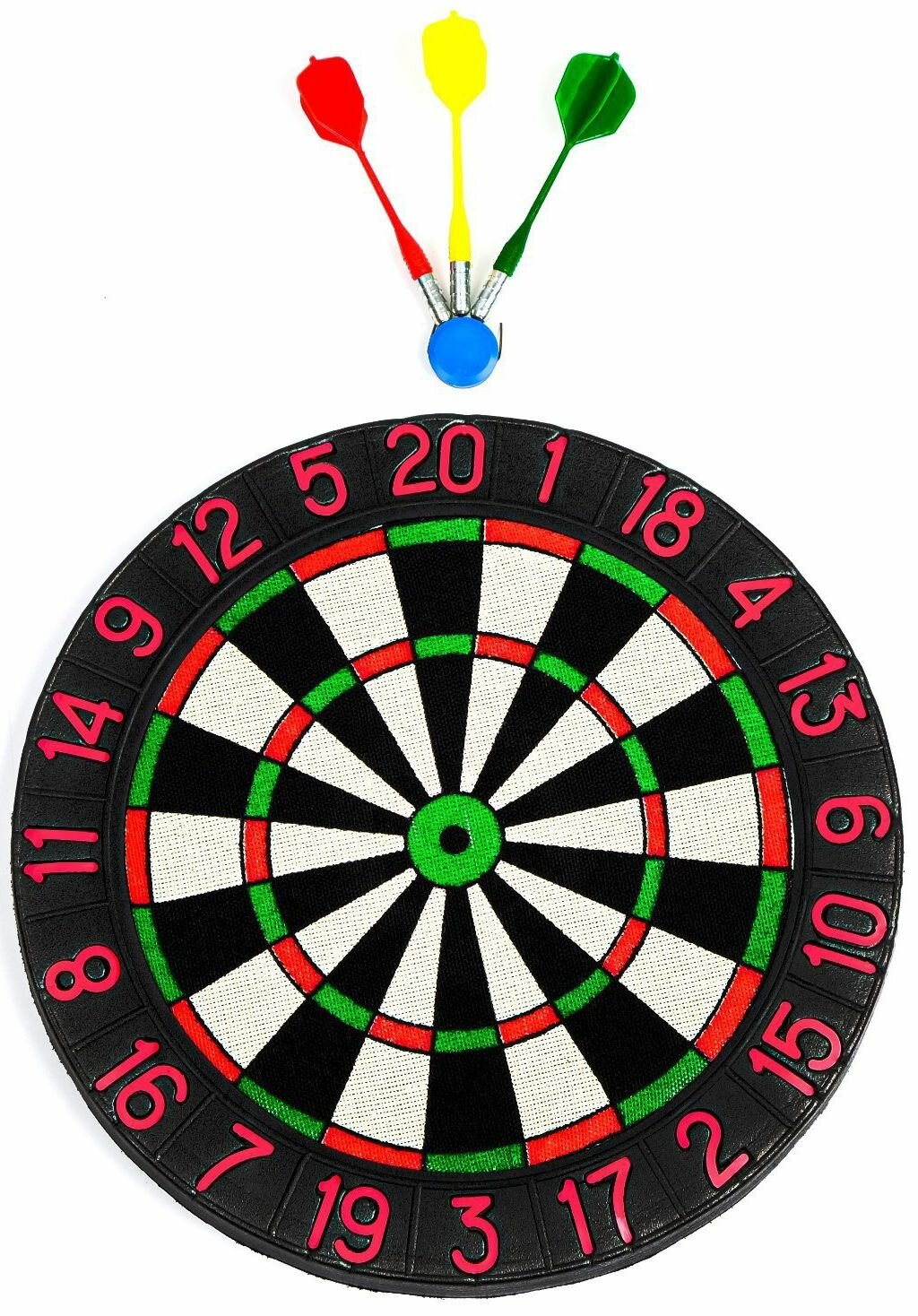 Игра детский дартс "В цель" настенный, игра на точность с мишенью, 3 дротика, развитие моторики, диаметр 35 см