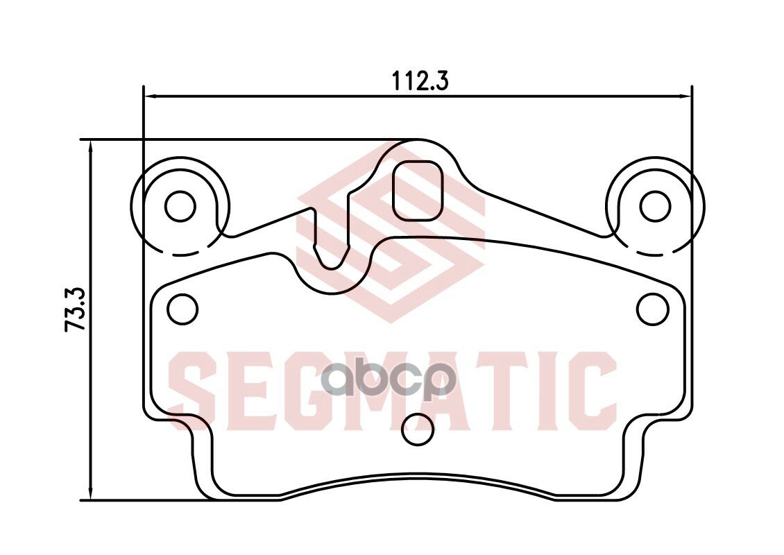 Колодка торм диск зад VOLKSWAGEN TOUAREG 3.0 2007 - 2010; AUDI Q7 3.0 2011 - 2015; SEGMATIC арт. SGBP2772