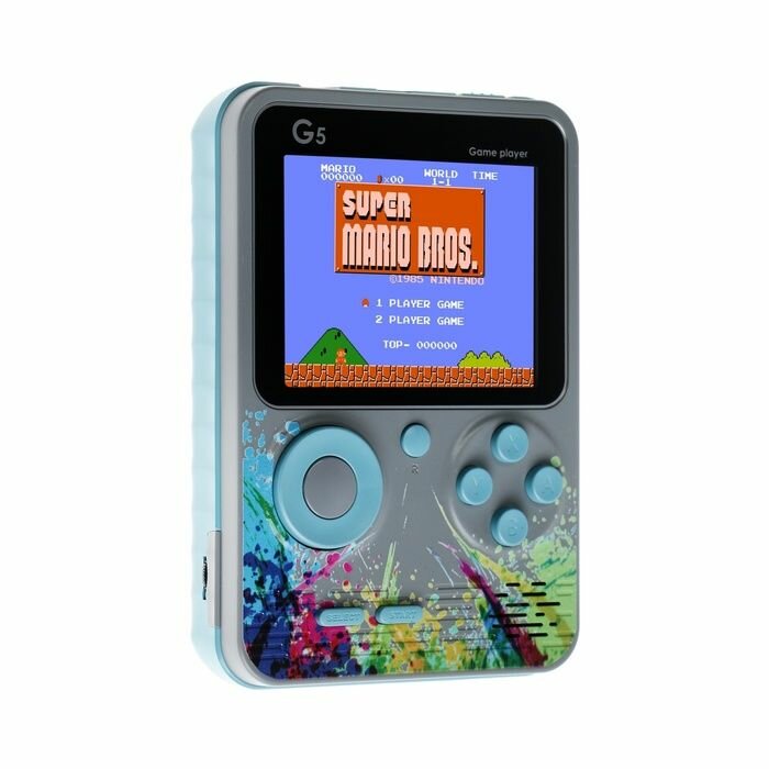 Приставка игровая КНР с геймпадом, AV кабель, 8 бит, 800 игр, серая