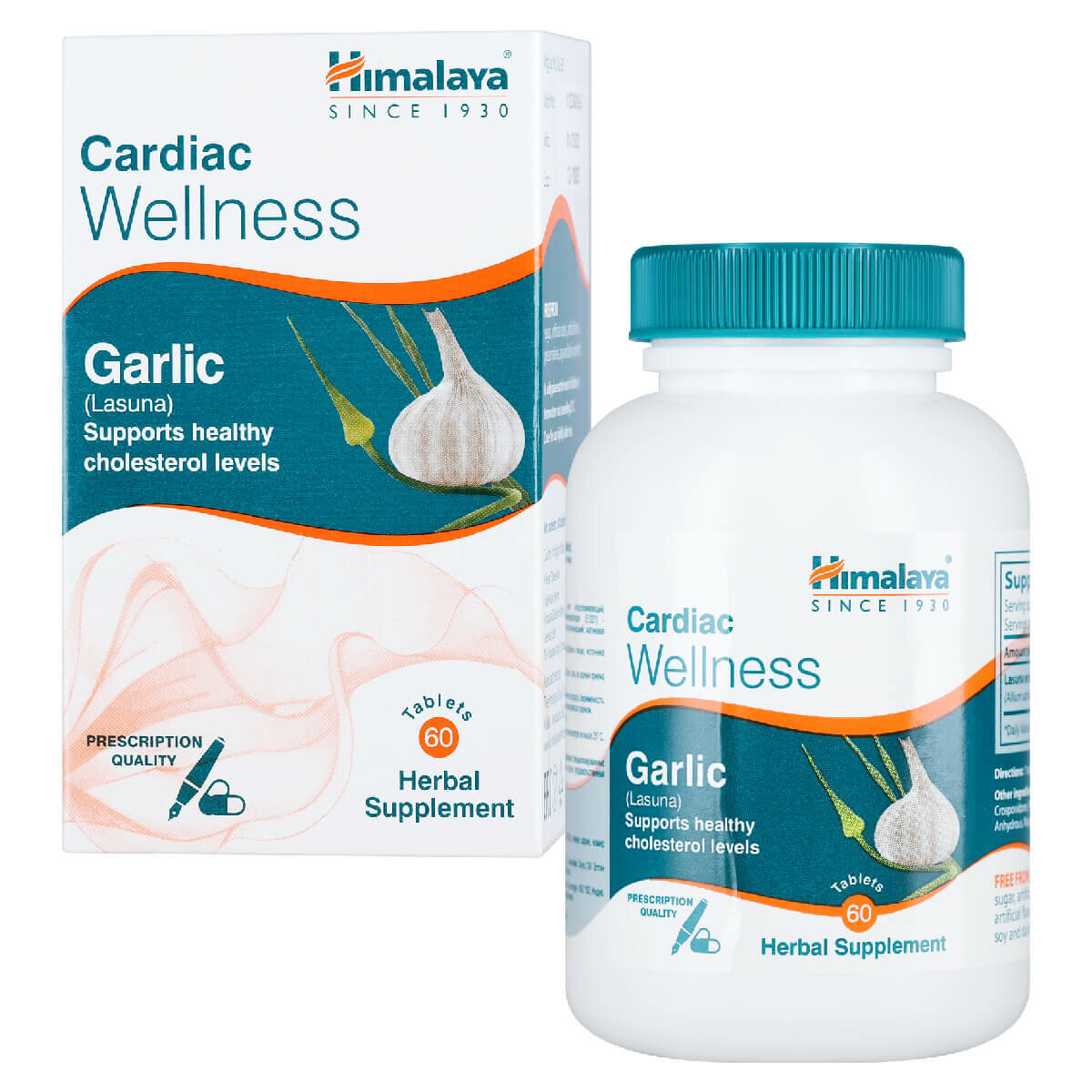 Garlic (чеснок) для здоровья сердца и сосудов, от холестерина, 60 таблеток, HIMALAYA