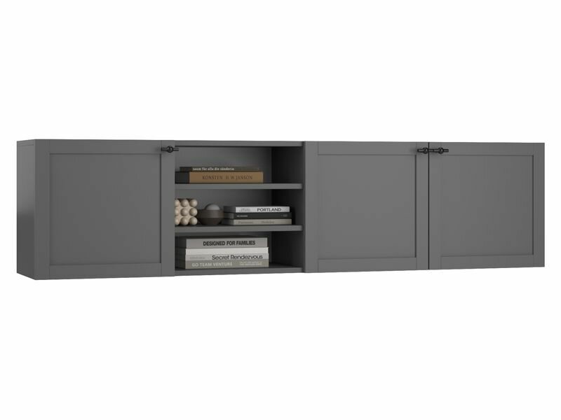 Тумба под ТВ "Берг 2" 150х39х30 Серый графт / графит