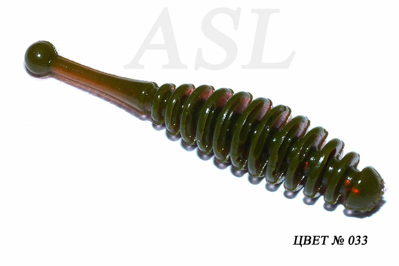 Силиконовая приманка ASL "Бу-Бу" цвет №033, L- 5см (2"), 10шт/уп