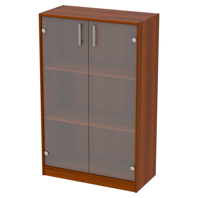 Шкаф Меб-фф Офисный шкаф СБ-60+А-5+С-17М матовый цвет Орех Итальянский 77/37/123 см