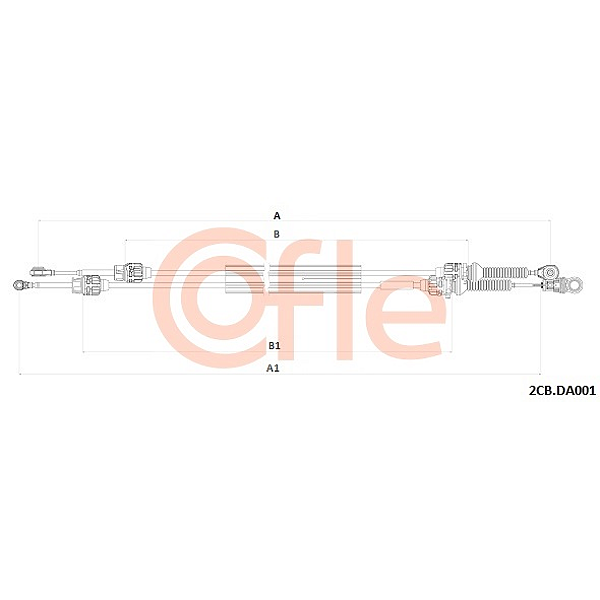 COFLE 92.2CB. DA001 трос кпп Renault (Рено) duster 4x4 6-кпп 10-