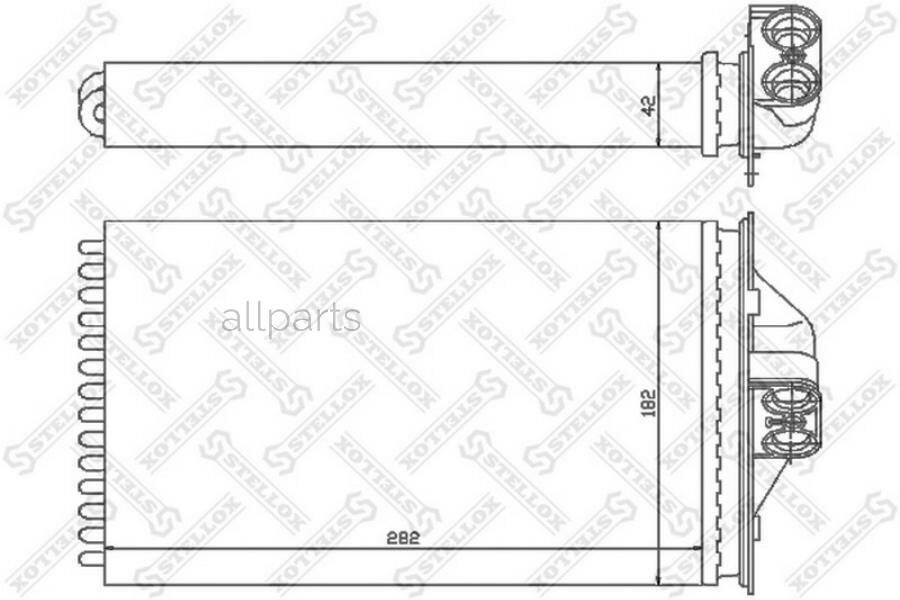 STELLOX 1035089SX радиатор печки!\ Chrysler Voyager, Dodge Caravan All 95>