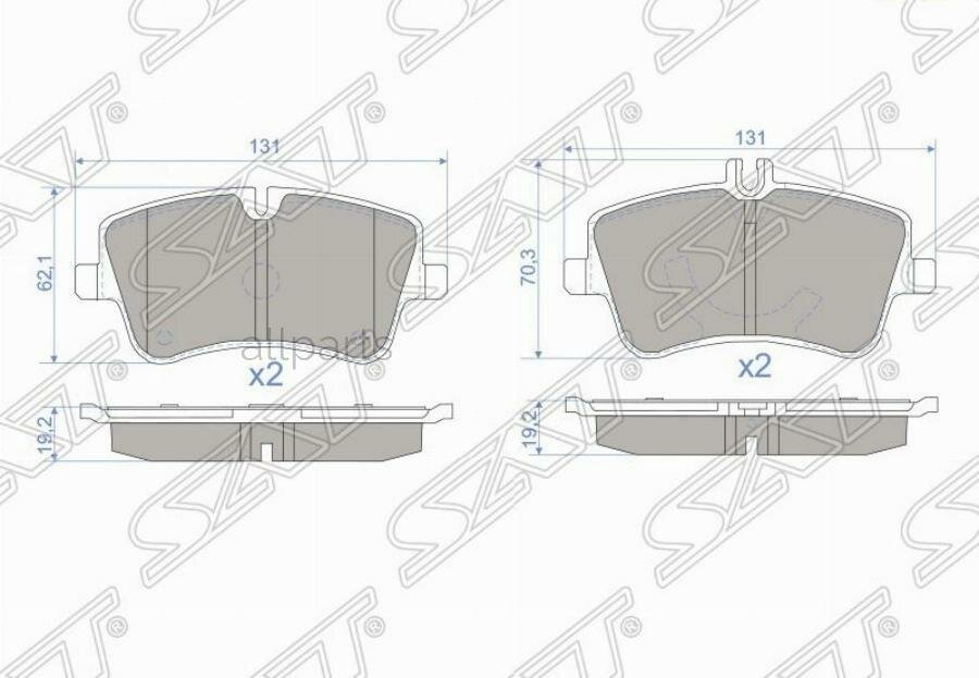 SAT ST-A0034202520 Колодки тормозные (Спереди) Mercedes-Benz C-Class 00-08 / CLK-Class 02-10