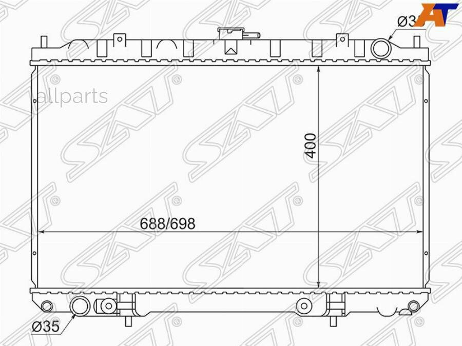 SAT NS0008 Радиатор Nissan Tino 98-03