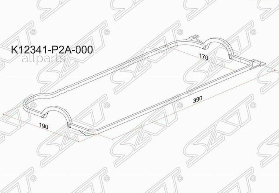 SAT K12341-P2A-000 Прокладка клапанной крышки Honda Civic 95-00 / HR-V 98-07 D13B; D15B; D16A