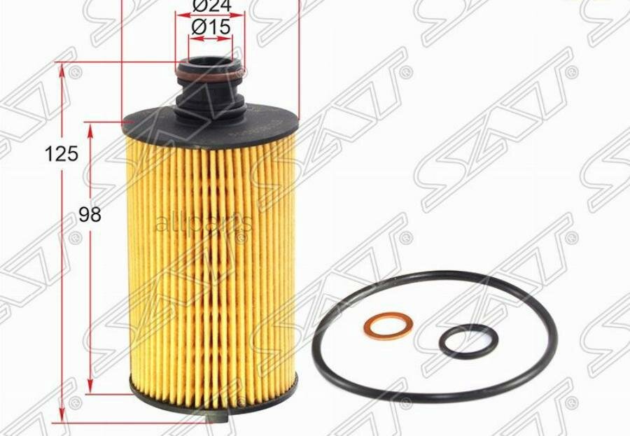 SAT ST-6711803009 Фильтр масляный SsangYong Actyon 05-10 / Korando 10-17