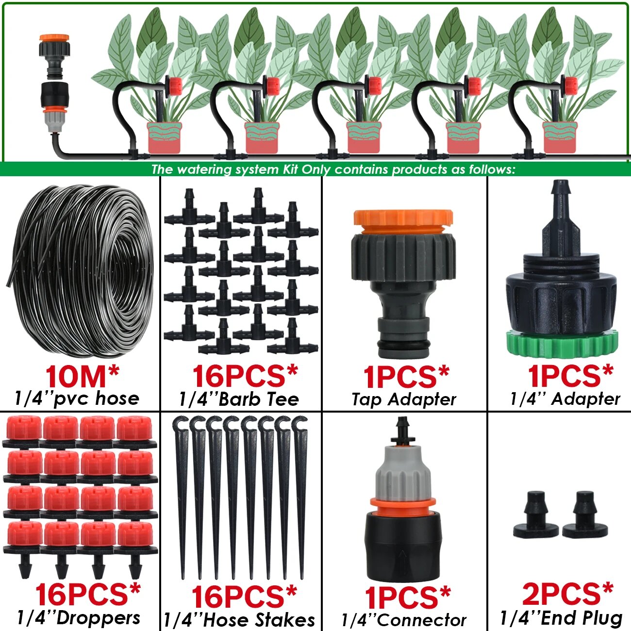 Система капельного орошения KESLA 10м, Watering Kit-10M