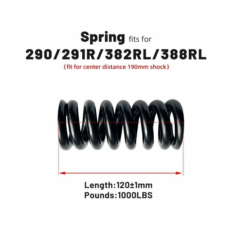 Задний пружинный амортизатор 290/291R/382RL/388RL, 120 мм, 100