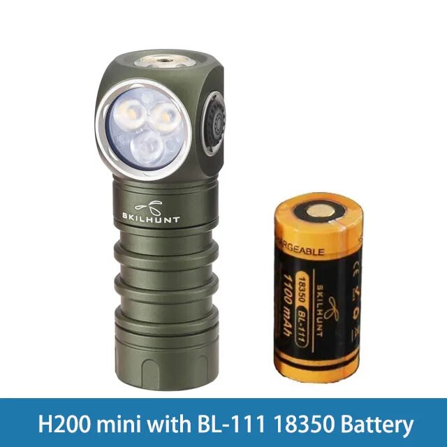 SKILHUNT ESKTE H200 mini 3 налобный фонарь 519A 4000K, H200 mini (Green)