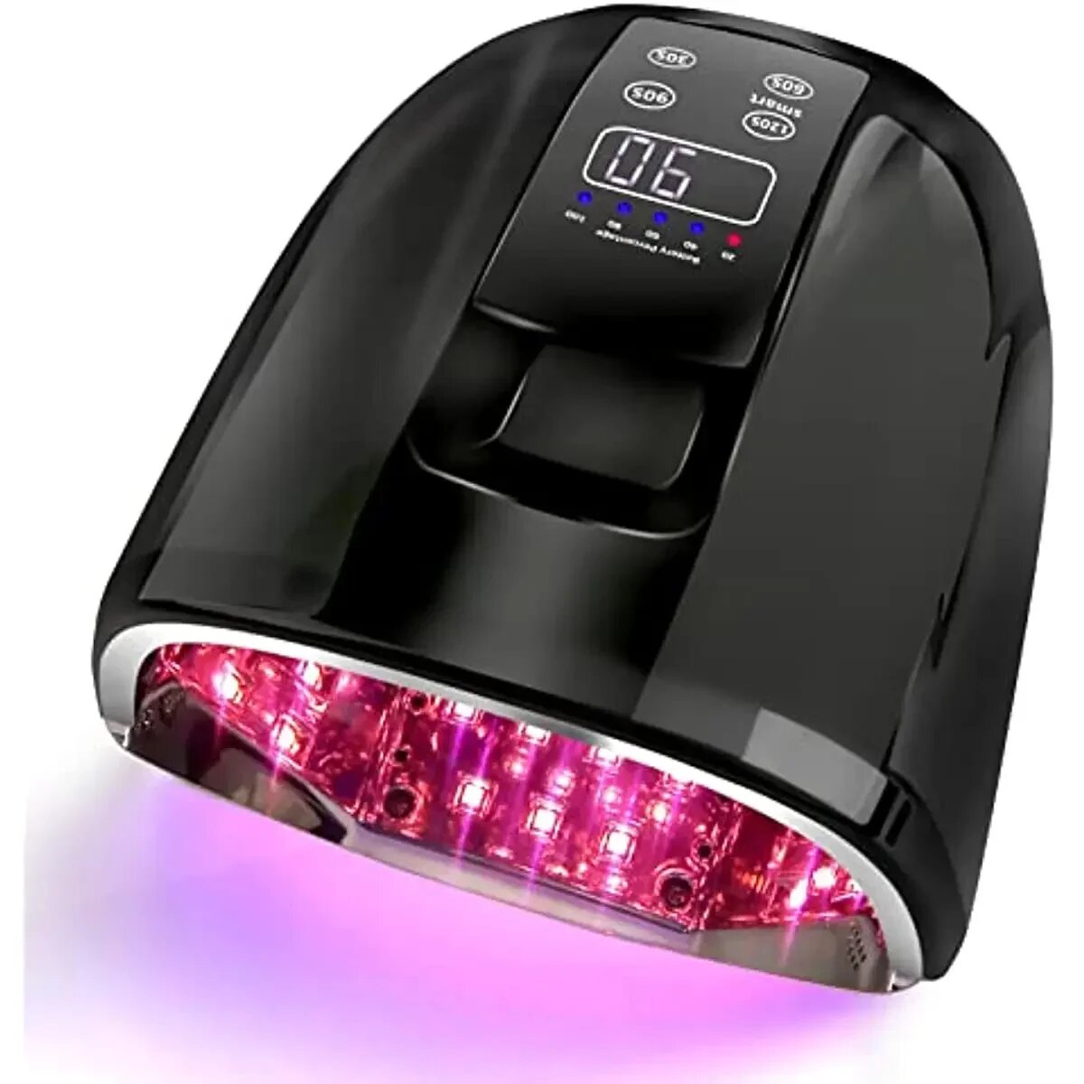 LED лампа для ногтей 90W, Glossy Black, EU