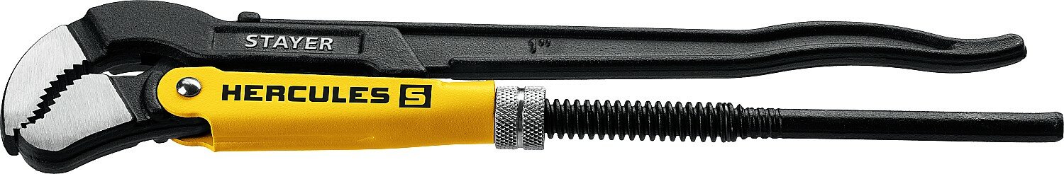 STAYER Hercules-S, №1, 1″, 330 мм, трубный ключ с изогнутыми губками, Professional (27311-1)