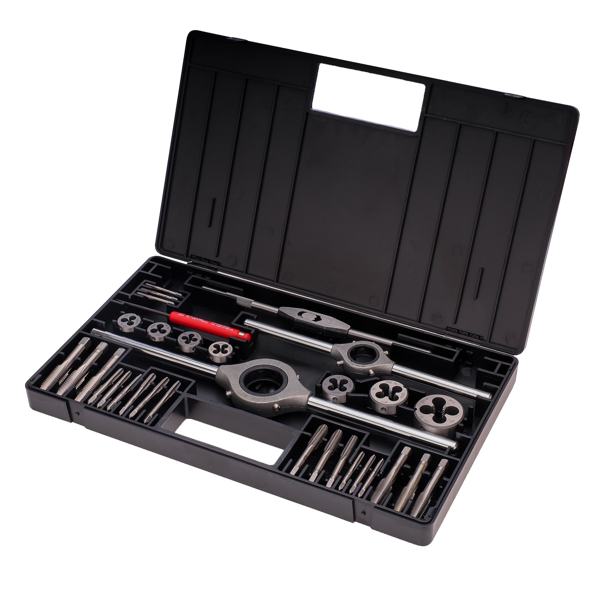 Набор метчиков и плашек Bucovice Tools M3-M12 HSS 34пр 340120