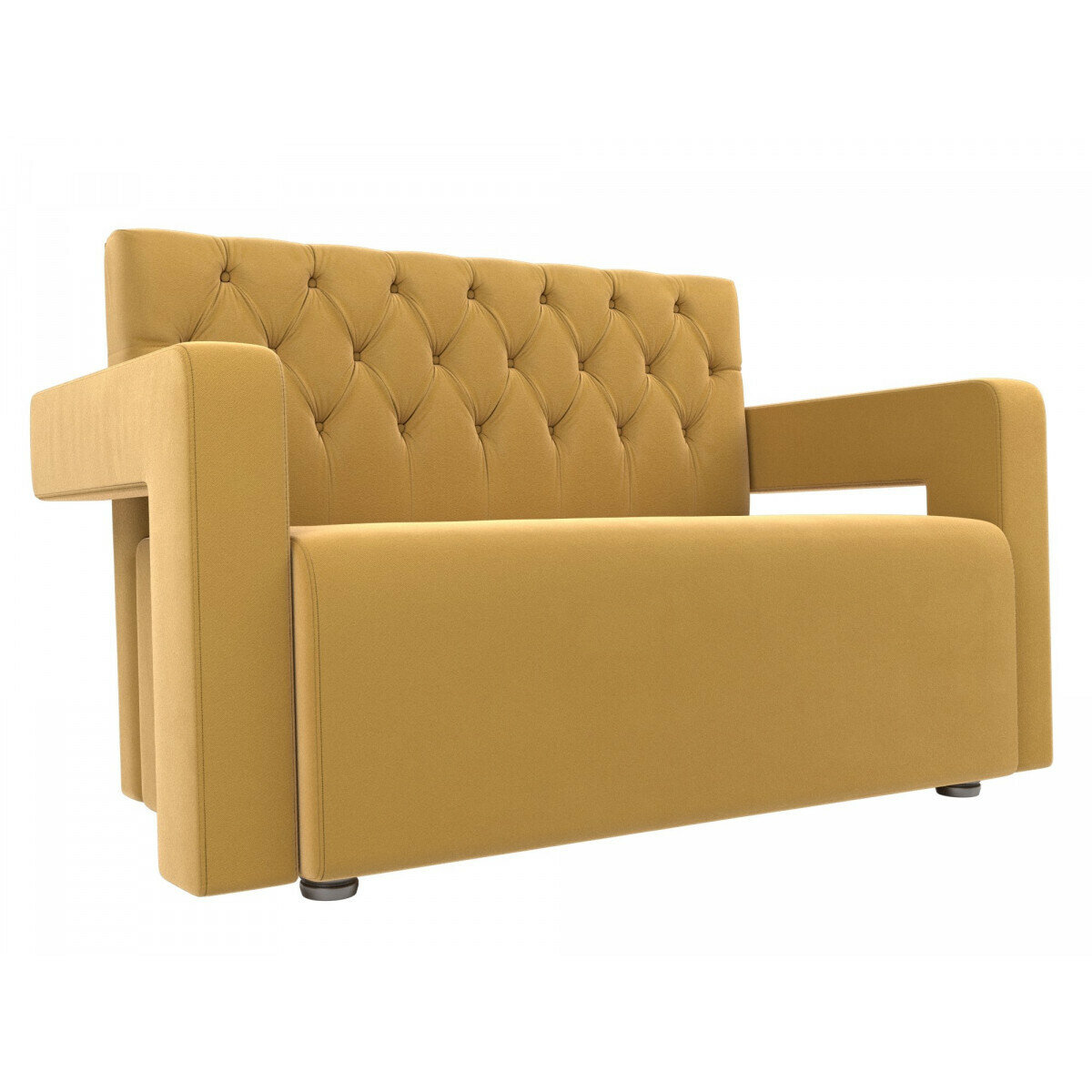 Прямой диван Рамос Люкс 2-х местный, Микровельвет, Модель 109079