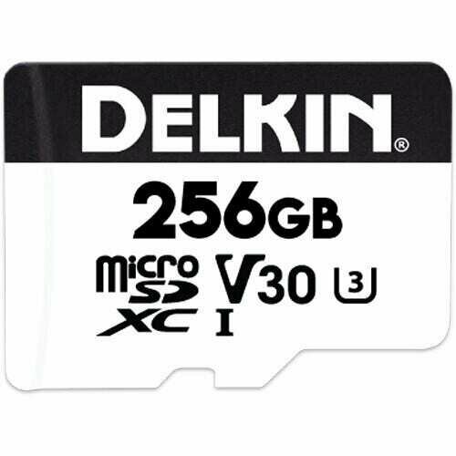 Карта памяти Delkin Devices Hyperspeed microSDXC 256GB UHS-I U3 V30, R/W 100/75 МБ/с